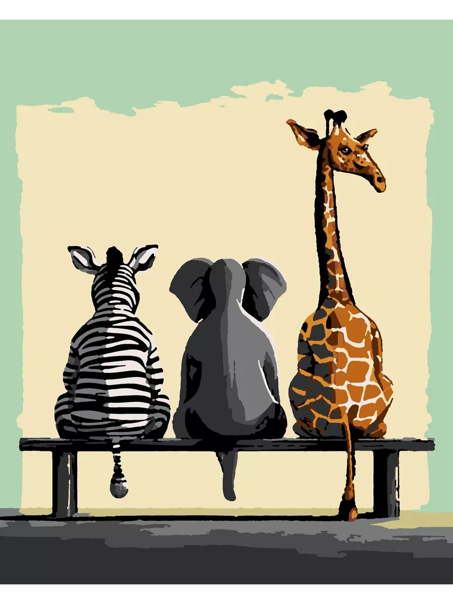 Картина по номерам Аниме Друзья 40х50 см на холсте с подрамником