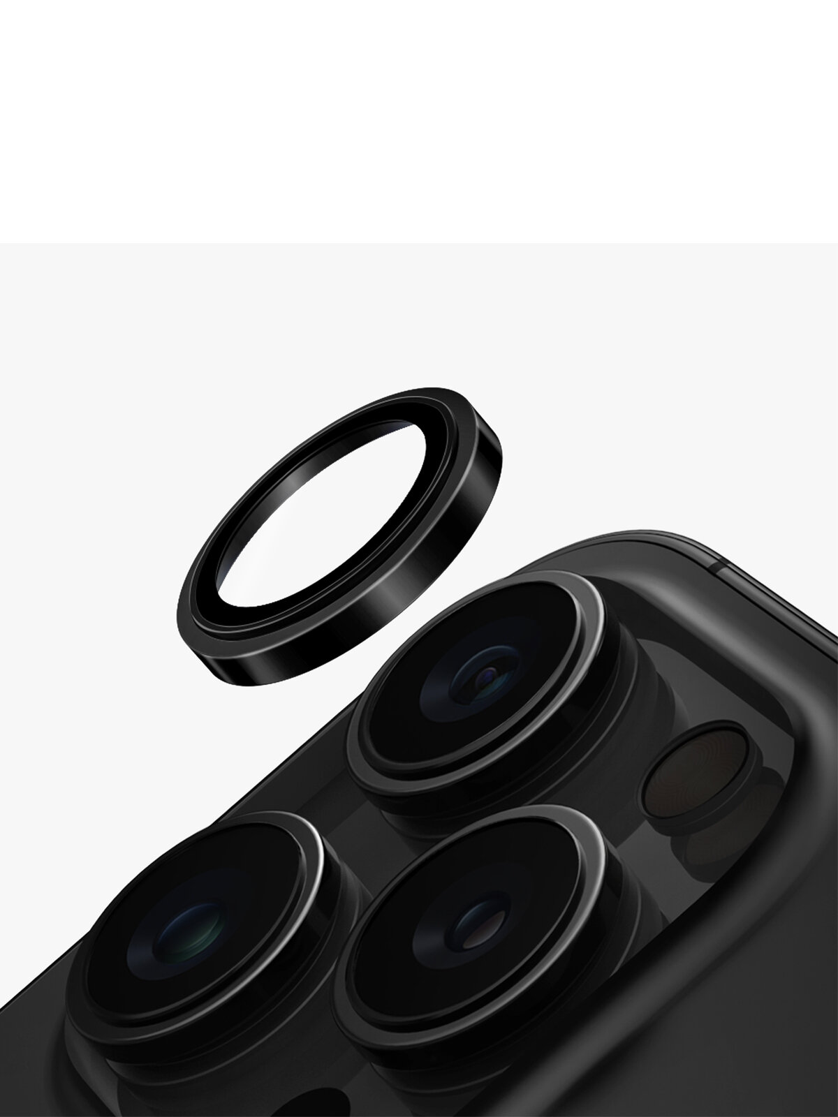Uniq стекло для iPhone 16 Pro/16 Pro Max OPTIX Camera Lens PRIME Sapphire Stainless steel Black