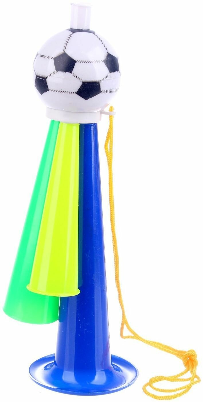 Гудок пластиковый "Спорт" на шнурке, для спортивных подвижных игр на улице и соревнований, для болельщиков