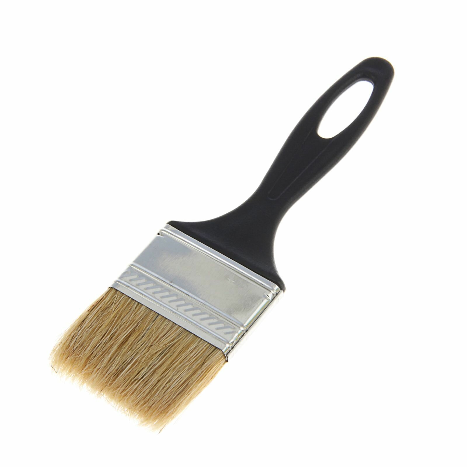 Кисть плоская флейц КФ 50*8 Евро пластиковая ручка, светлая нат. щетина, шир=50мм, дл=44мм,12008050 акор