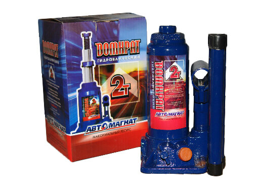 Домкрат автомобильный 2т бутылочный 158-298мм гидравлический