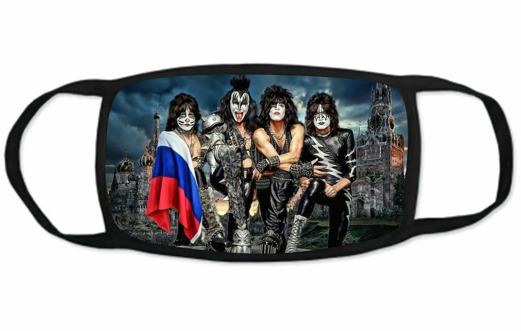 Маска защитная тканевая на лицо Kiss, Кисс №4, Детская - 18 на 10 см