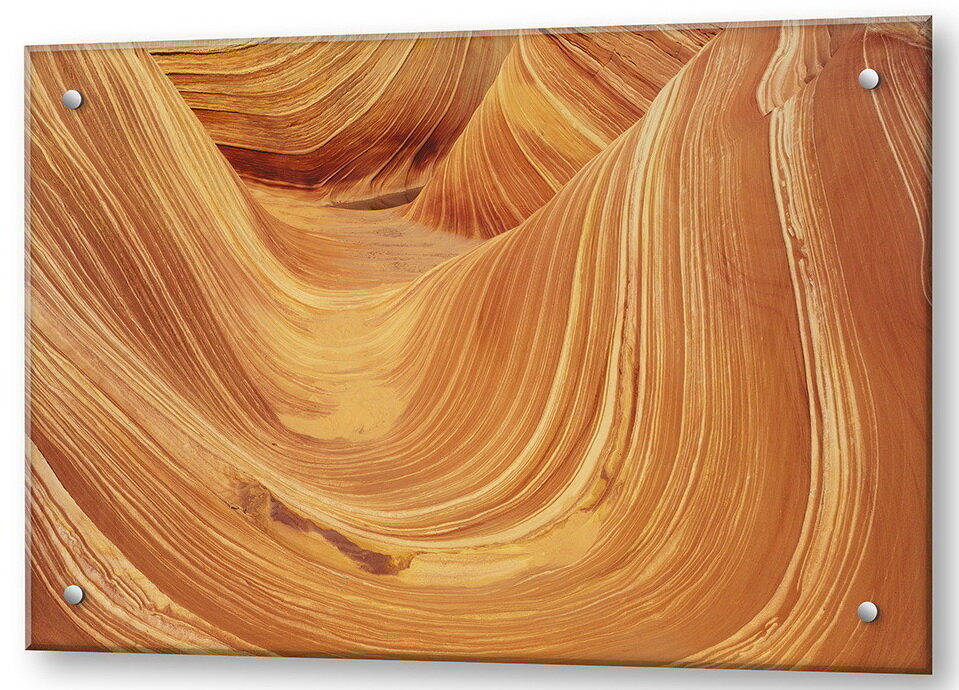 Кухонный экран из закаленного стекла "каньон" - горизонтальный (900х600х4 мм)