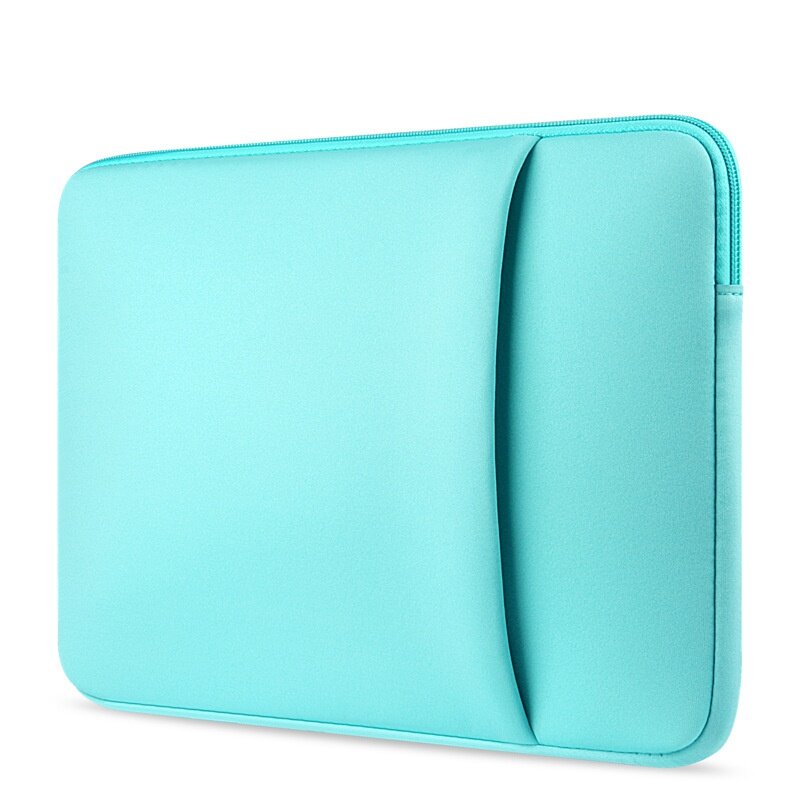 Чехол-папка-футляр-конверт на молнии MyPads M146-286 для ноутбуков Irbis Acer Lenovo Prestigio Xiaomi Digma MSI Macbook с диагоналями 15.6-16 из качественной хлопковой ткани с отделением для планшета голубая