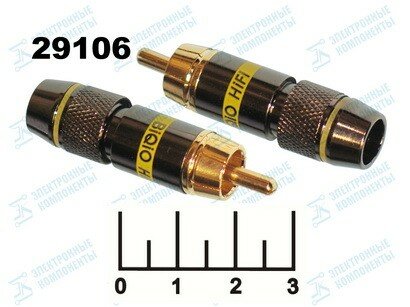 Разъем RCA штекер gold металл BIQIO HIFI желтый