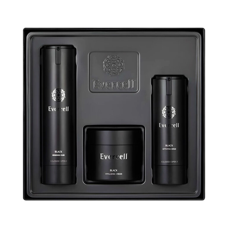 EVERCELL Black Skin Care Set Набор для ухода за кожей Black с эпидермальным фактором роста