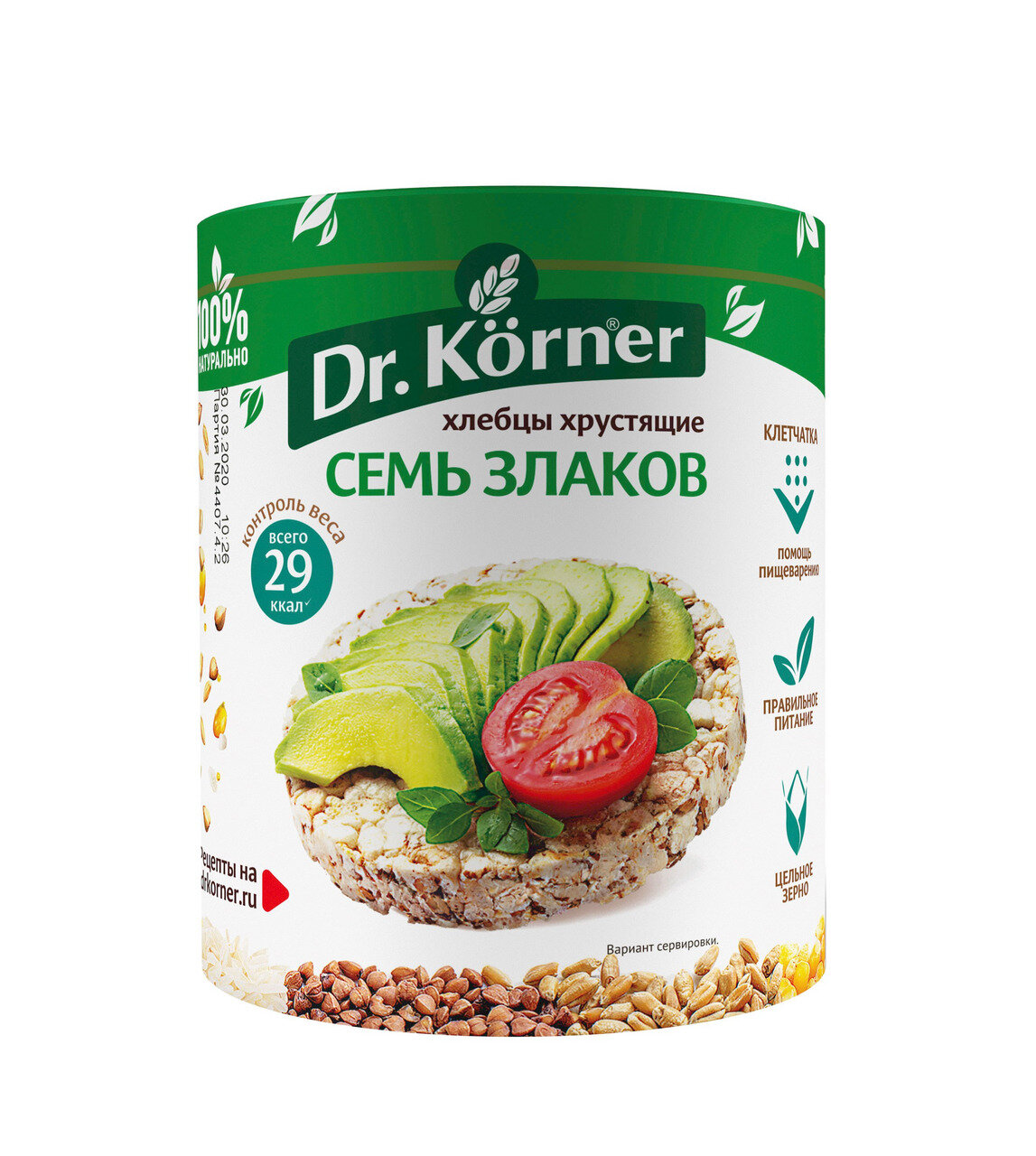 Хлебцы DR KORNER Семь злаков хрустящие, 100г