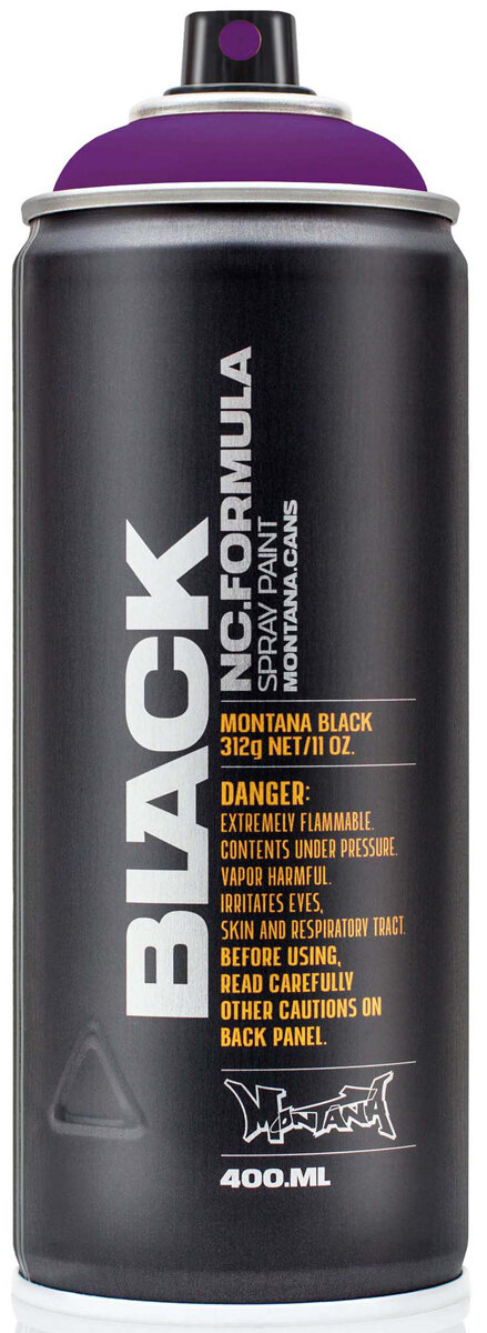 Краска для граффити аэрозольная MONTANA BLACK лиловая 0,4л 4040 BLK