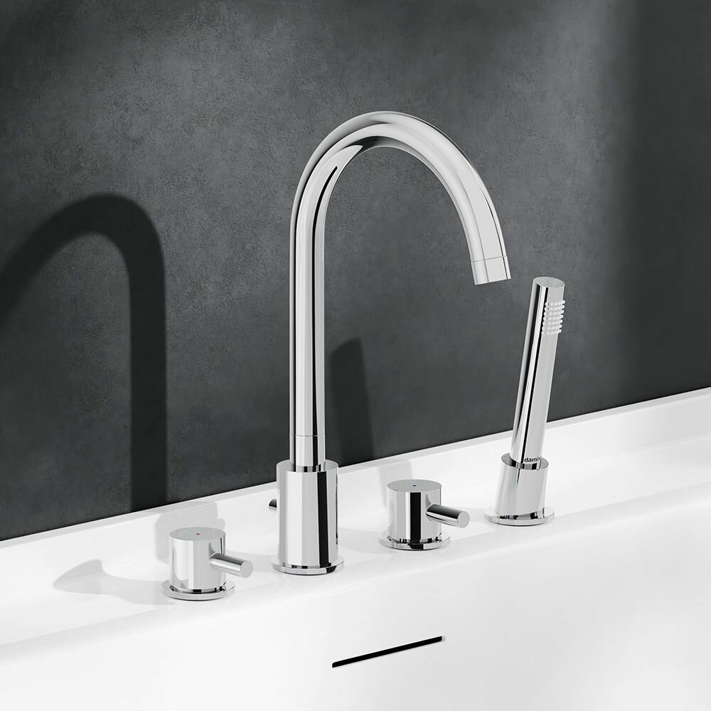 Смеситель для ванны с душем Damixa Scandinavian Pure четырехсекционный, смеситель, хром