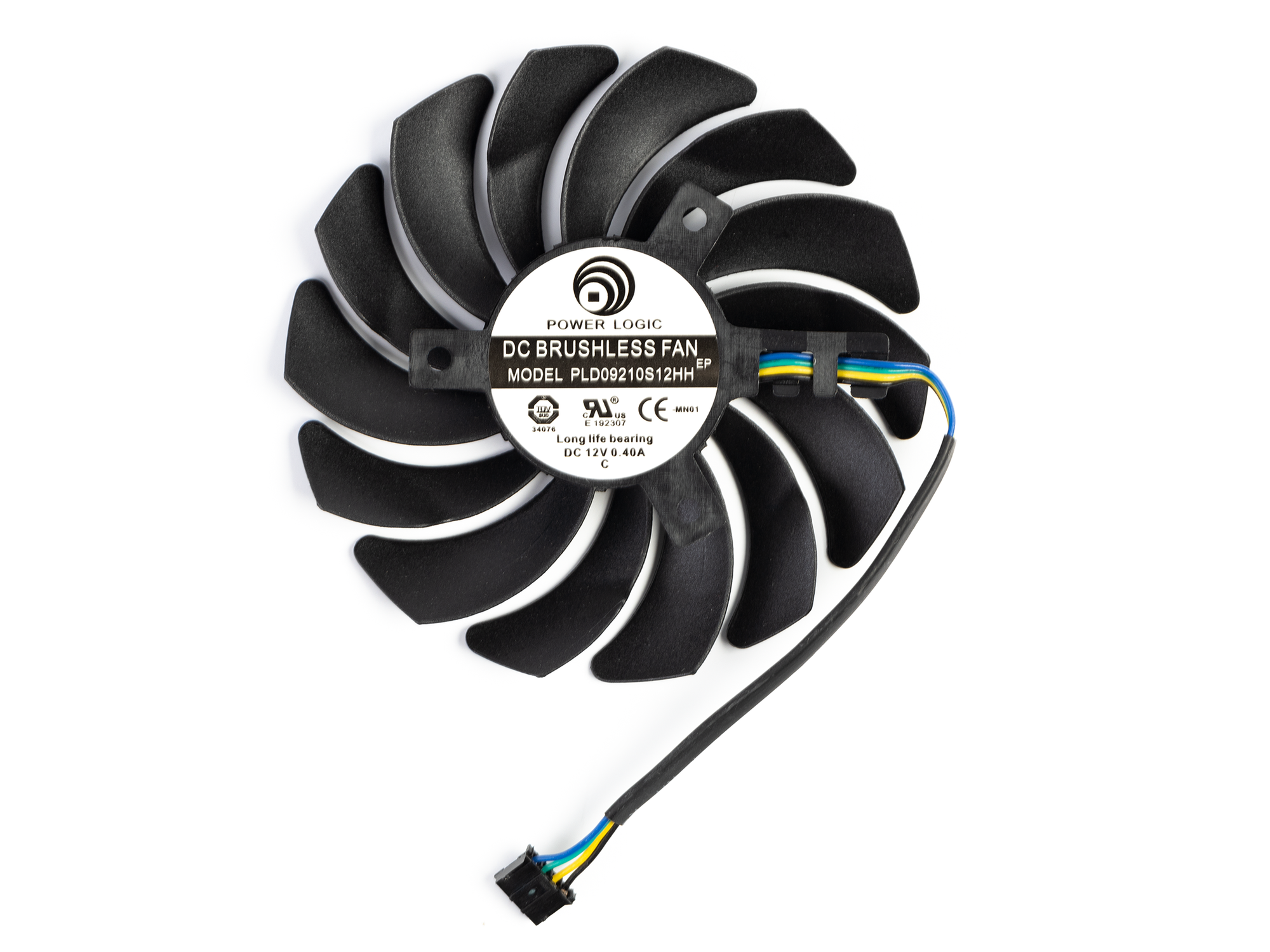 Вентилятор для видеокарты MSI RTX2060 2070 2080 / 4Pin папа / ⌀ 87мм / S 40мм / PLD09210S12HH (№1)