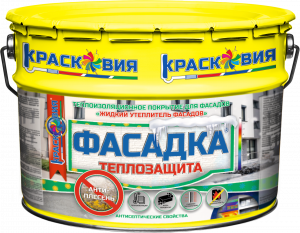 Жидкий Утеплитель Фасадов 10л Краско Фасадка Теплозащита "Антиплесень" Матовая, Белая / НПО Краско.