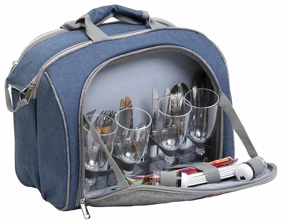 Helios набор для пикника на 4 персоны hs425-(4) синий