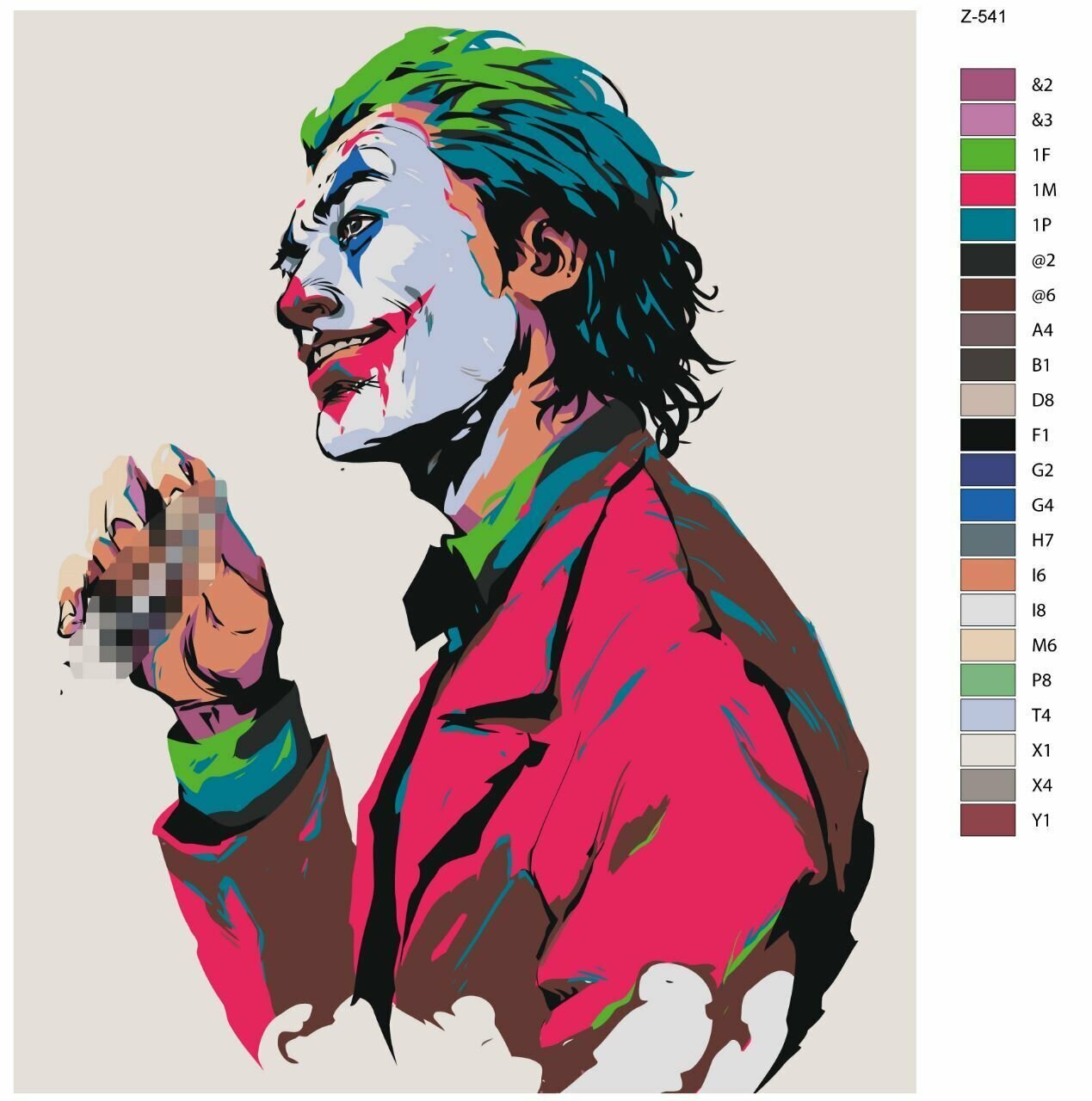 Картина по номерам Z-541 "Джокер. Комиксы" 40x50