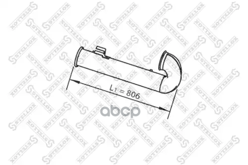 Труба глушителя выхлопная !1-изг DAF XF95 Stellox арт. 8203788SX