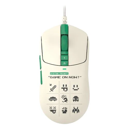 Мышь A4TECH Bloody W72 Ultra Pixels Green, игровая, оптическая, проводная, рисунок и бежевый