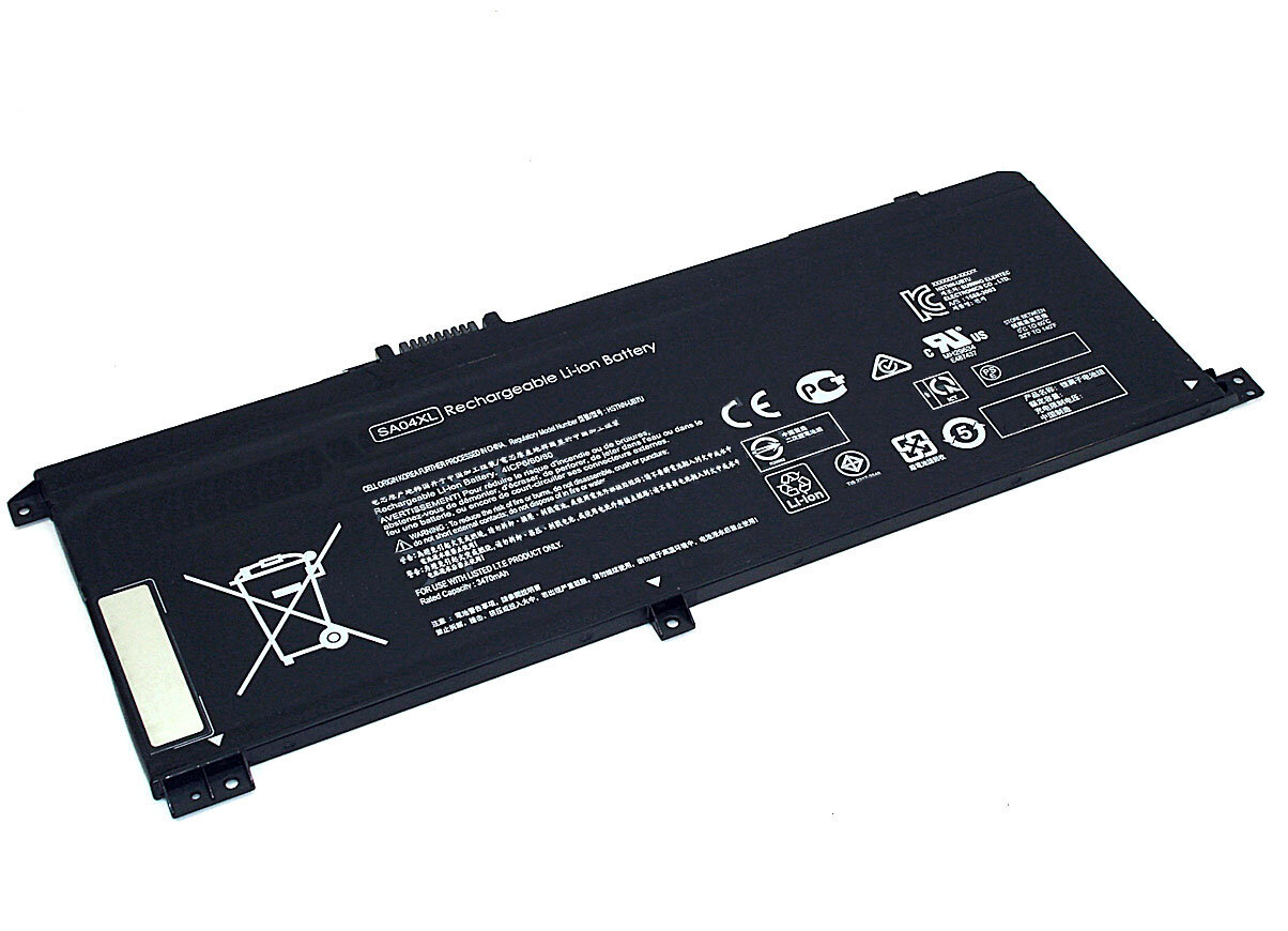 Аккумулятор SA04XL для ноутбука HP Envy X360 15-DR 15.12V 55.67Wh (3600mAh) черный