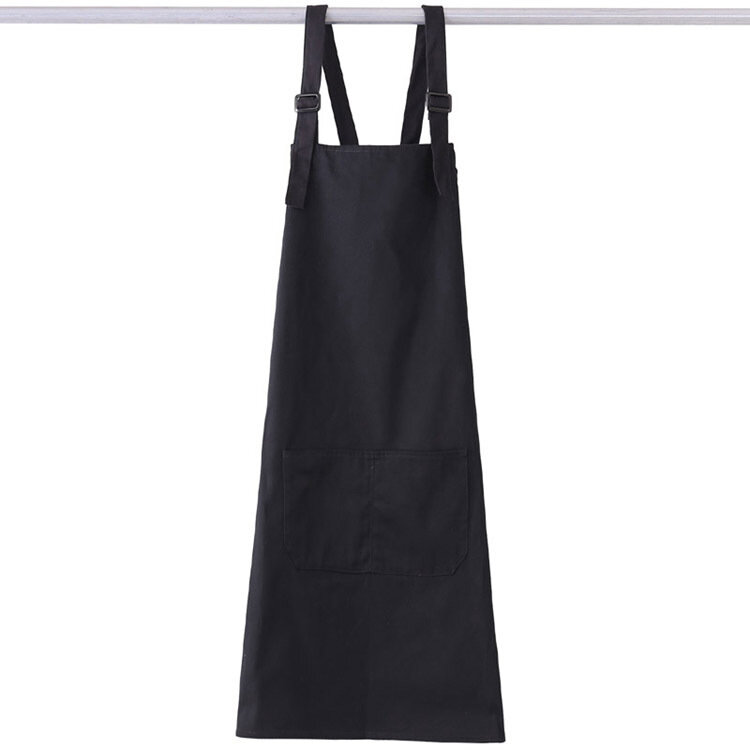 Фартук Mori Yue "Корейский", современный минимализм, хлопок, чёрный, 1 размер