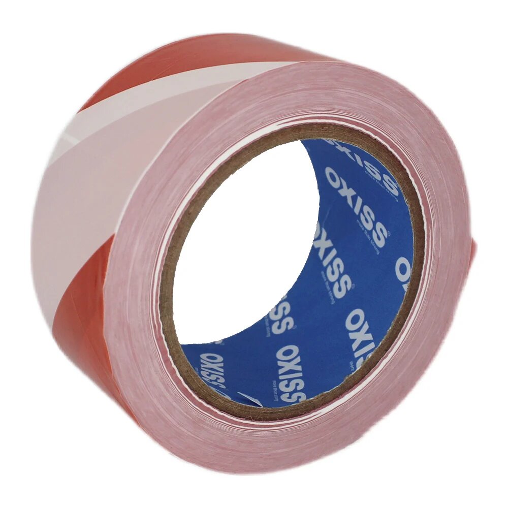 Сигнальная лента для ограждения Oxiss 50/100 бело-красная 4630025427047