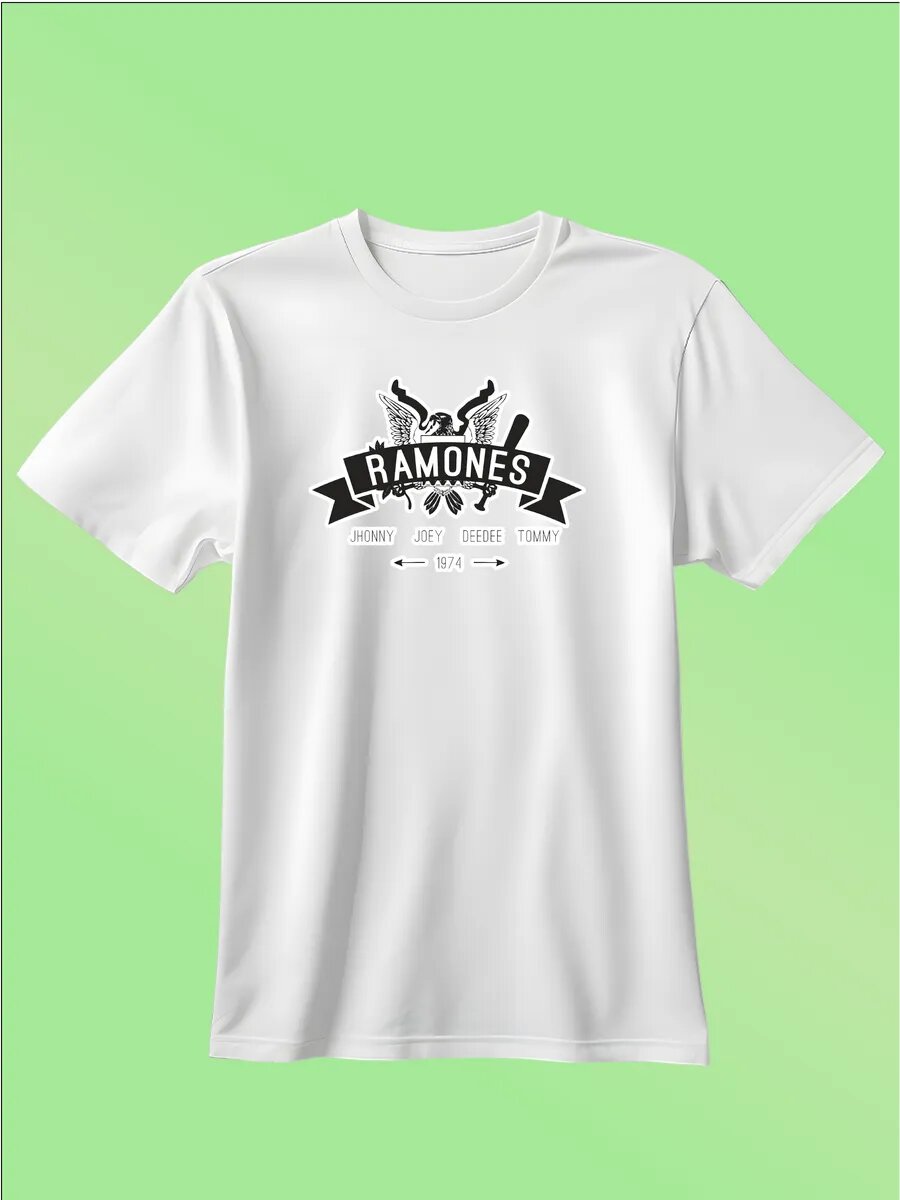 Футболка Zerosell ramones, размер 4XL, белый