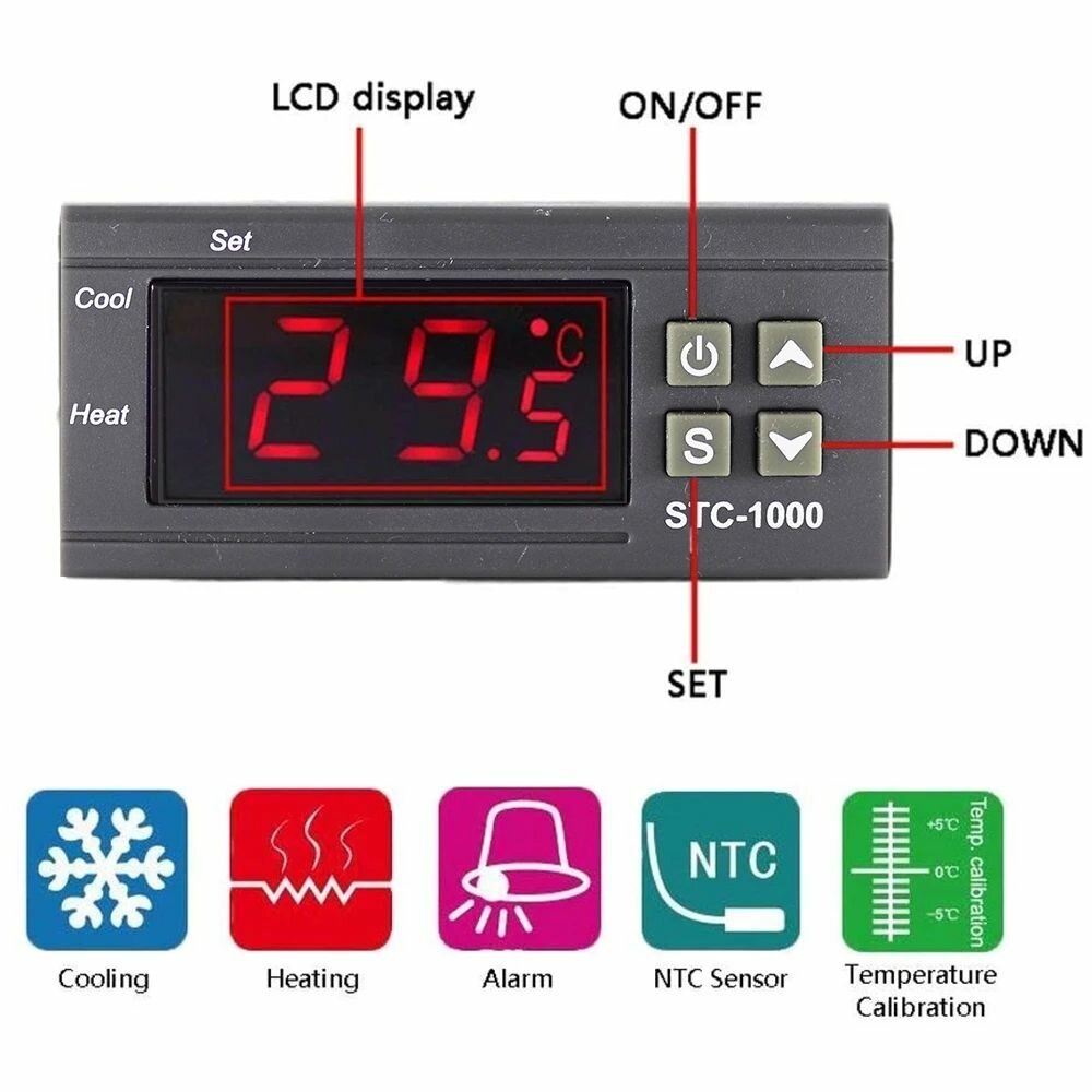 Thermostat Universal, black — фото 1