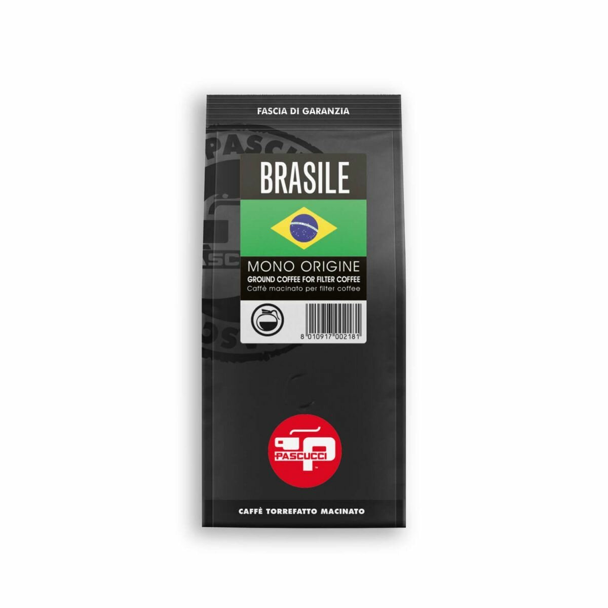 Кофе молотый PASCUCCI FILTER COFFEE BRASIL, Италия,250 гр.