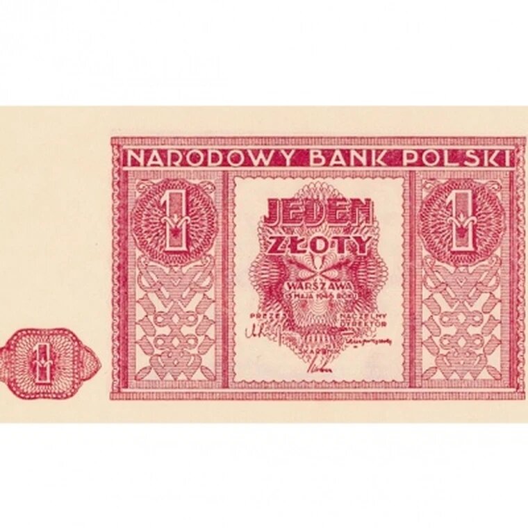1 злотый 1946 года Польша, сувенирная копия, банкноты и купюры редкие коллекционные