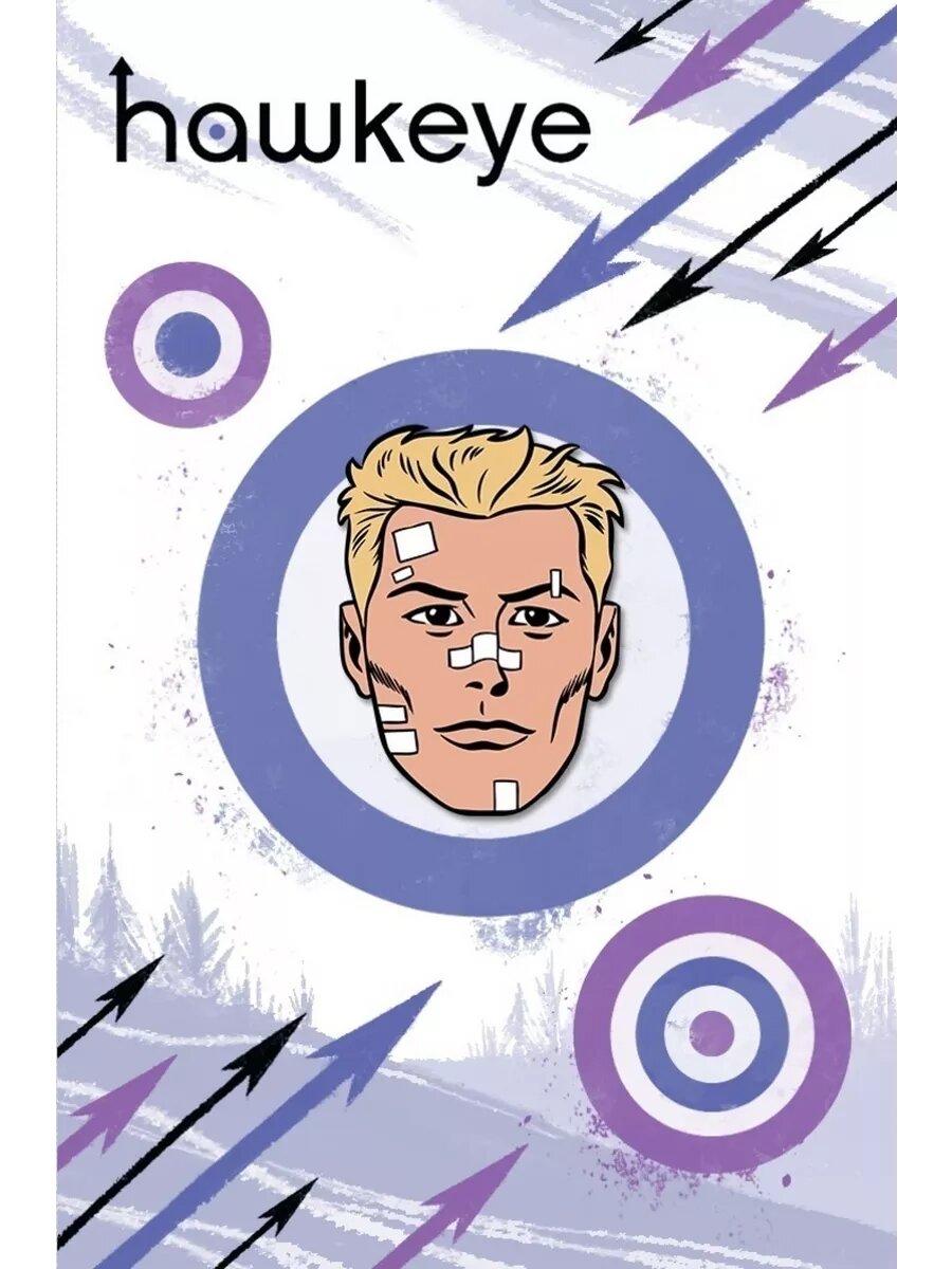 Металлический пин Hawkeye Clint Barton (Клинт Бартон. Соколиный Глаз)