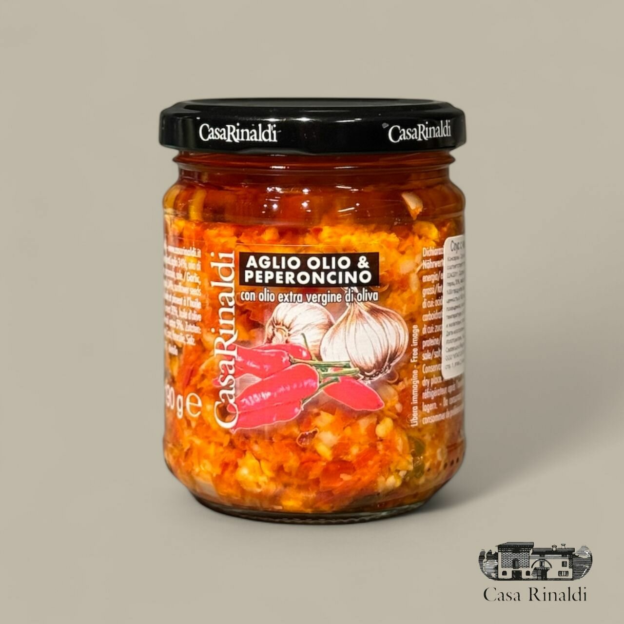 Соус с чесноком, маслом и острым перцем Casa Rinaldi 190 гр. Италия