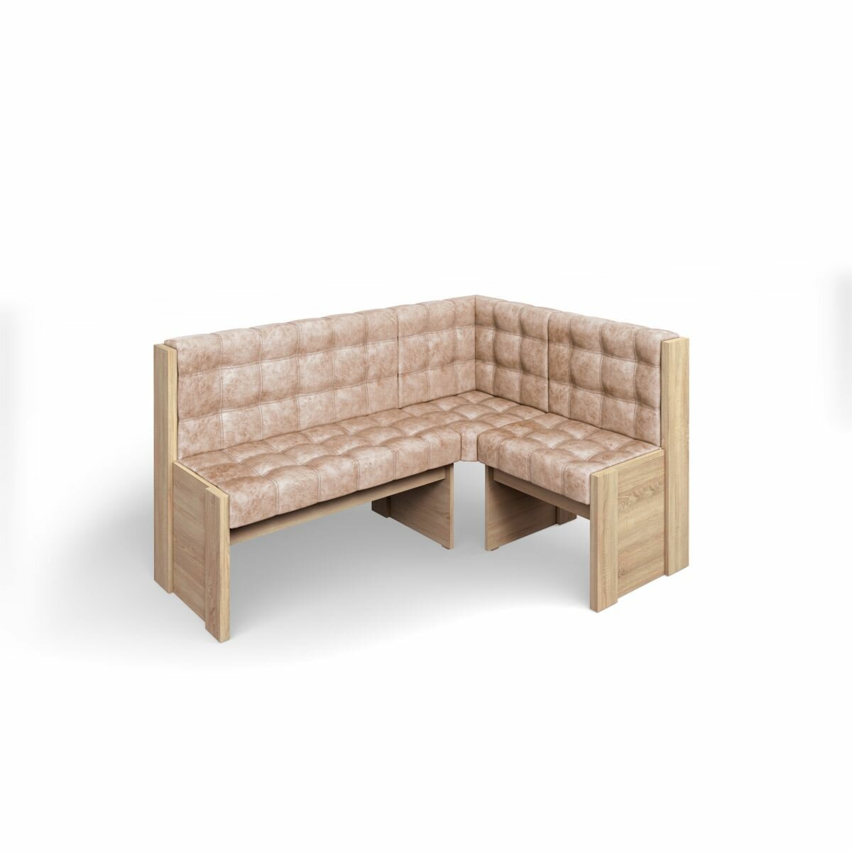 Скамья угловая Брайтон Дуб Сонома/Велюр Латте