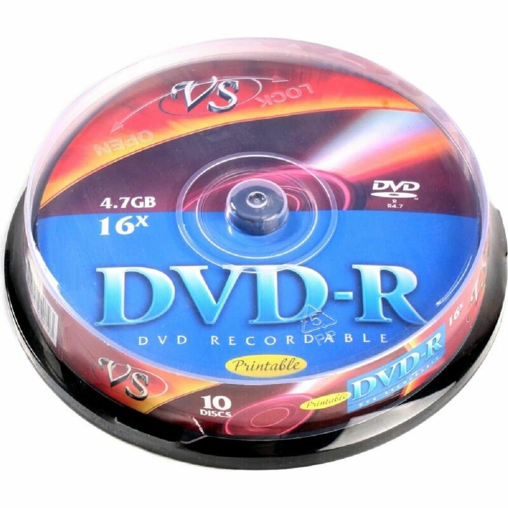 Vs Диски DVD - R 4,7 GB 16x CB 10 Ink Print