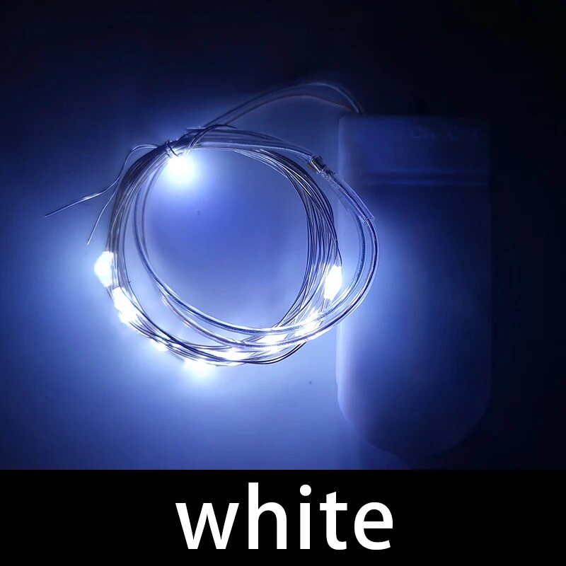 Светодиодная гирлянда белая 2 м, 1m10led