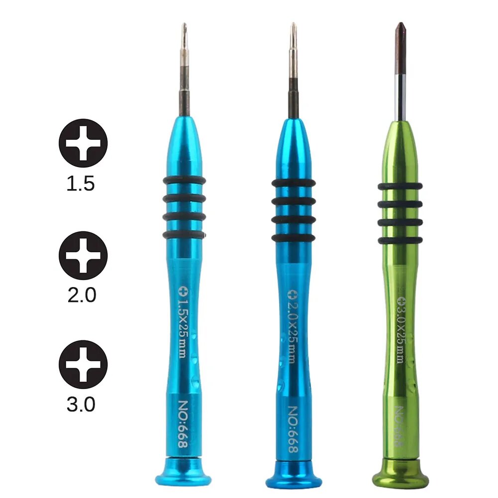 FIXFANS Крестовые отвертки PH000 PH00 PH0 1,5 мм 2,0 мм 3,0 мм 3 in 1 kit