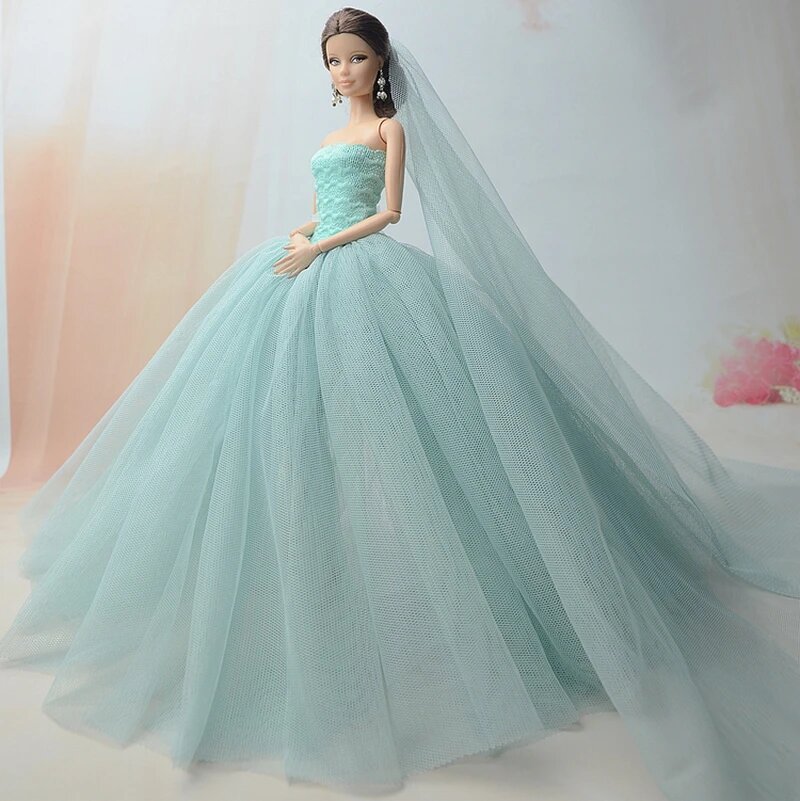 Кружевное вечернее платье для куклы Барби 1:6 dress 1