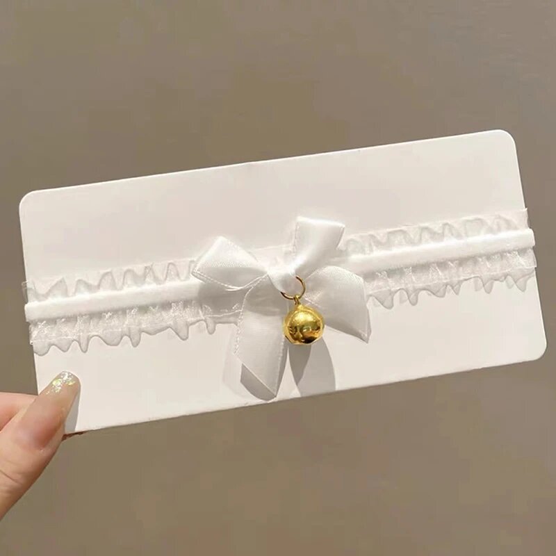 Женская повязка на голову с кошачьими ушками collar White