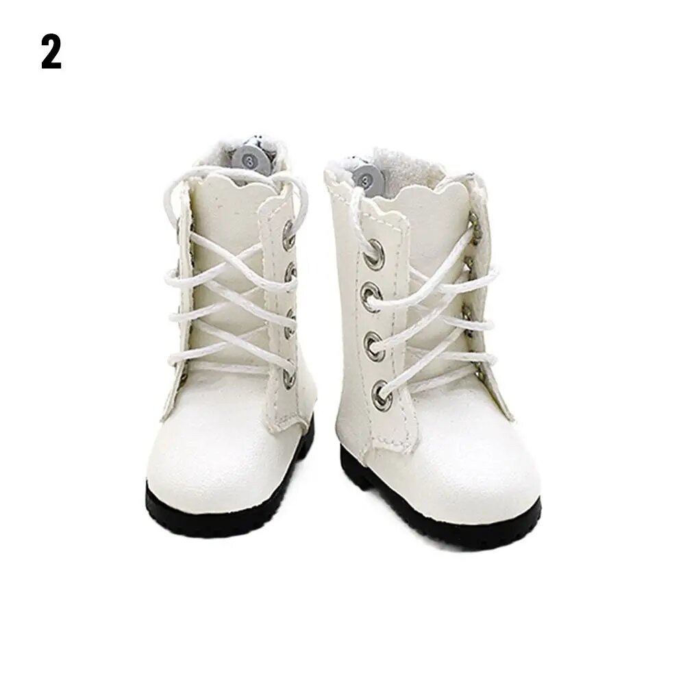 SIRENXI Кукольные ботинки из кожи для кукол 30 см Белый, White