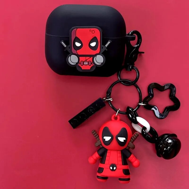 Силиконовый чехол для наушников Marvel Deadpool для Samsung Galaxy Buds 3/3Pro Samsung Buds3, A With Keychain