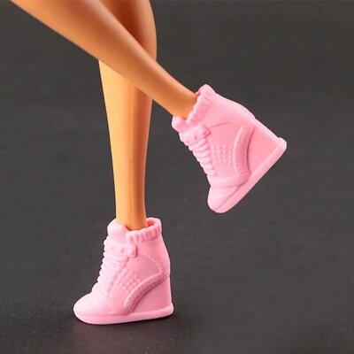 Пластиковые хрустальные туфли для куклы Барби 1/6 Розовый, B01