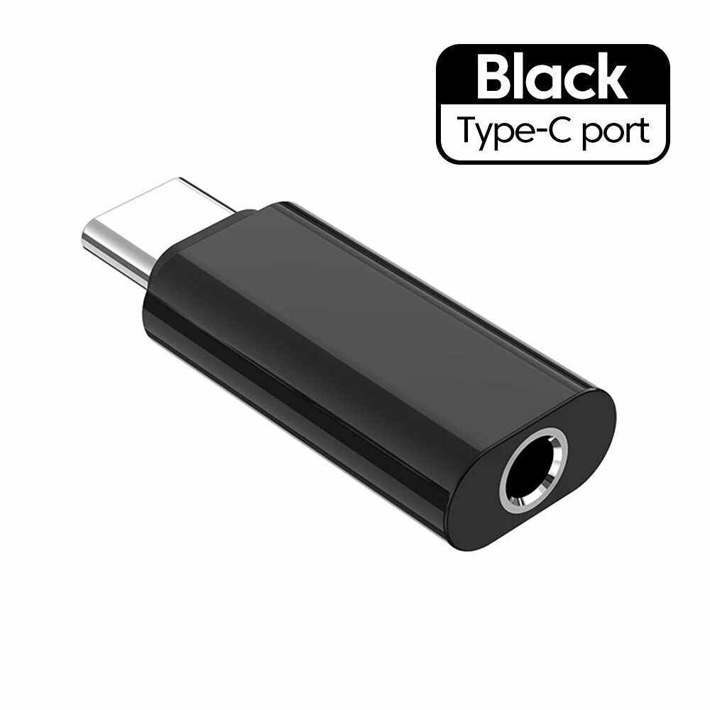 Аудиоадаптер Type-C на 3,5 мм Black-Type C