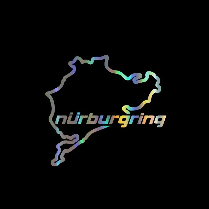 Наклейка Nürburgring, лазерная, 17cm X 15.1cm