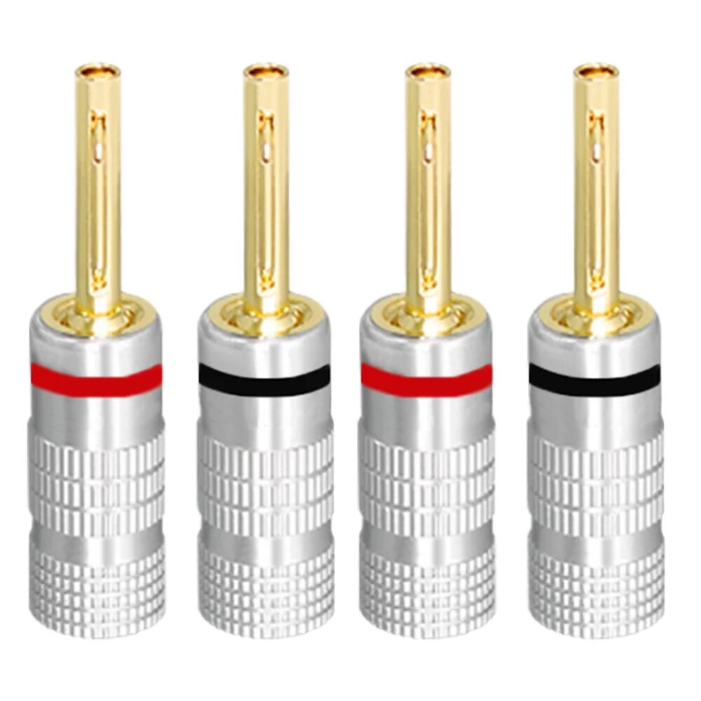 Hi-Fi 4 мм разъем типа «банан», аудиоразъем, соединитель для колонок/усилителей, кабельные разъемы, музыкальный аудиокабель для динамика, проводной разъем