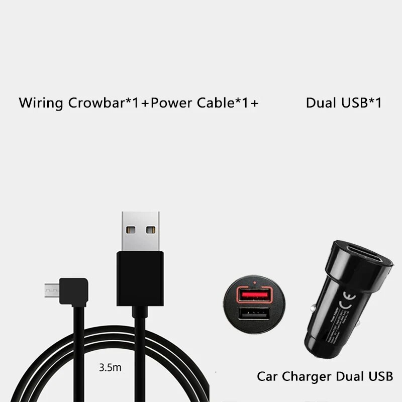 Зарядный кабель для 70mai 4K A800S для 70mai A500S для 70mai 1S D06 D07 D10 Power Cable Dual USB