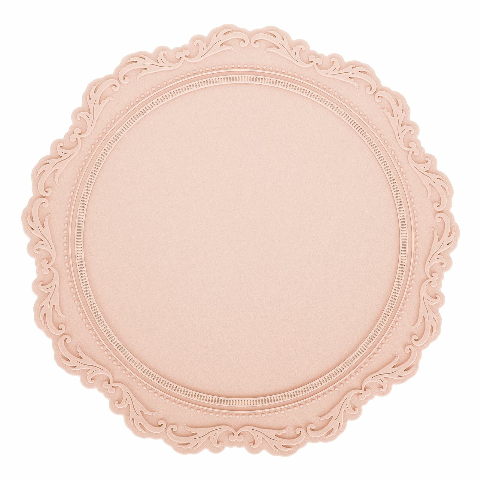 Розовый скандинавский силиконовый коврик для столовых приборов, круглый утепленный утолщенный коврик для домашней кухни, прочная силиконовая защита с тиснением