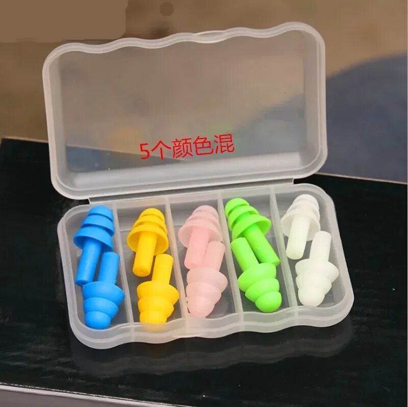 Шумоподавляющие силиконовые беруши AF211 для плавания 5 пар Multi Color