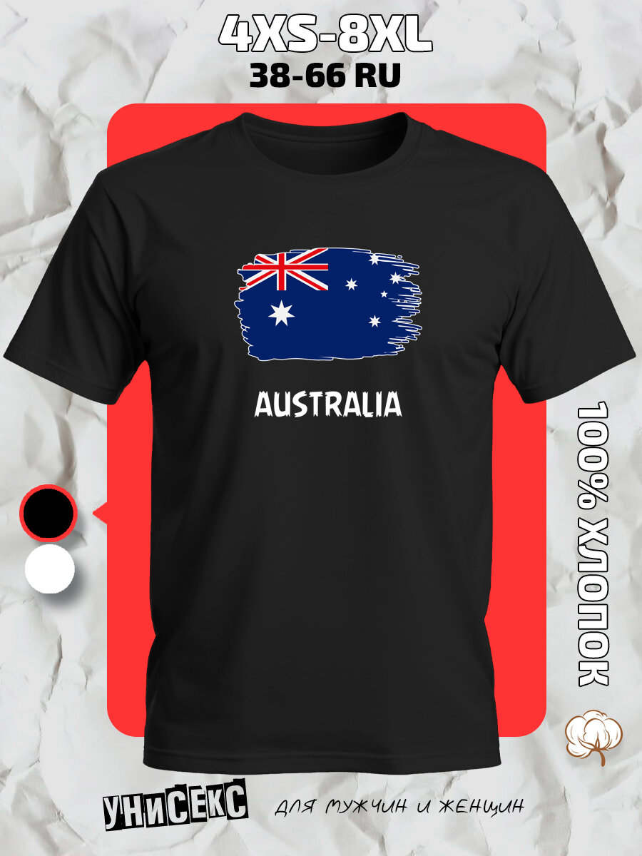 Футболка с принтом флагом Австралия Australia