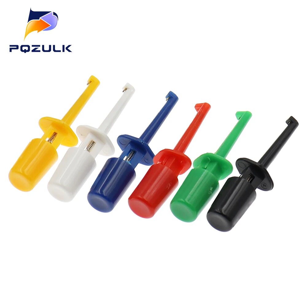 PQZULK Тестовые зажимы-крючки для мультиметра, Black, Small