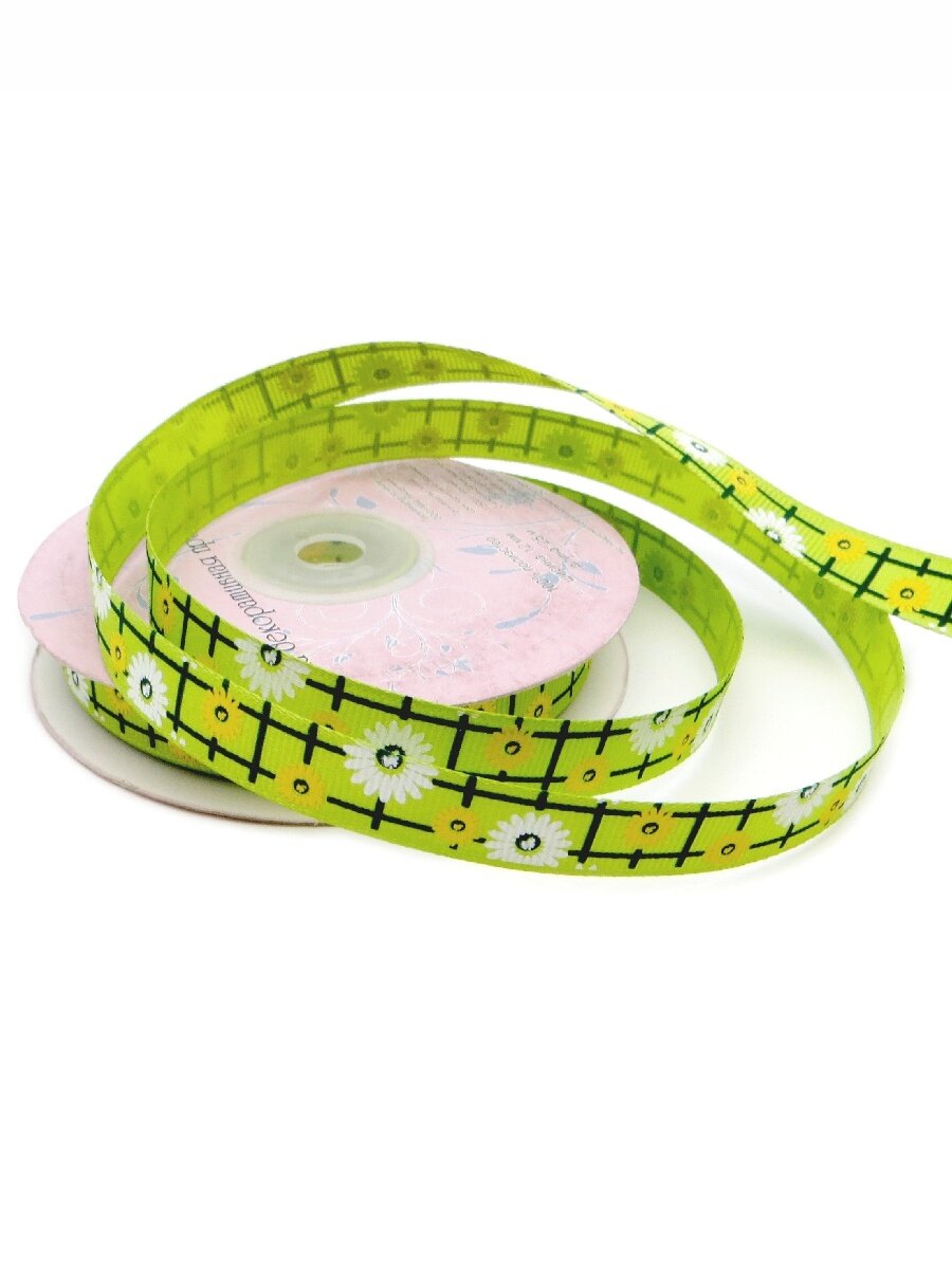 Лента декоративная Рукоделие принтованная, 25 м, цвет 13, полиэстер