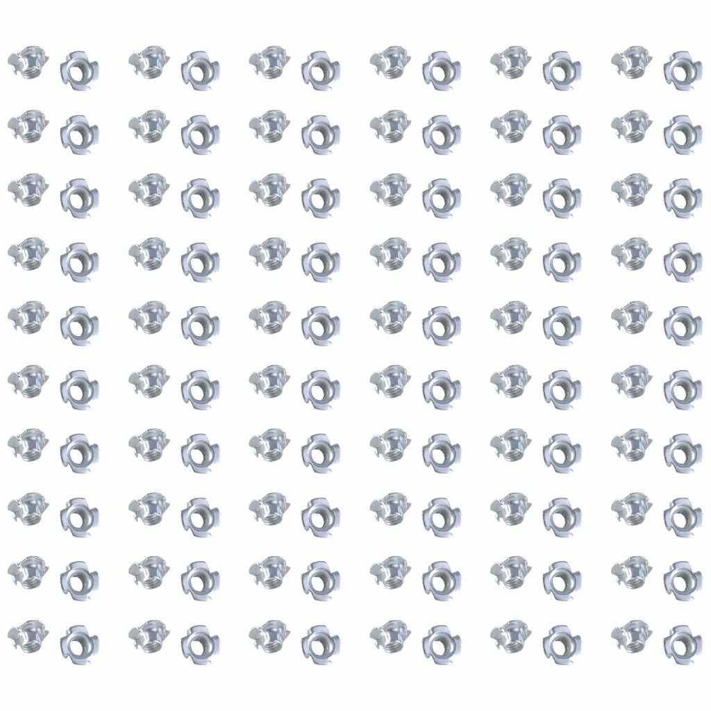 Гайка Т-образная 8 мм с четырьмя зубцами - 60 шт.