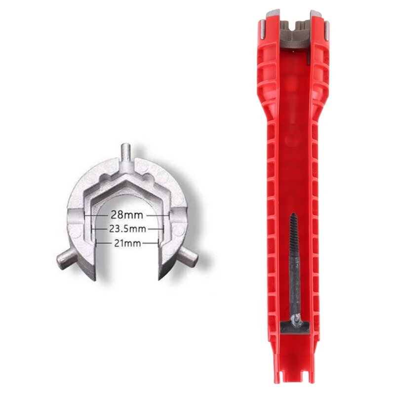 Ключ для раковины в ванной комнате, инструмент установки сантехники- Ключ раковины Шесть одном