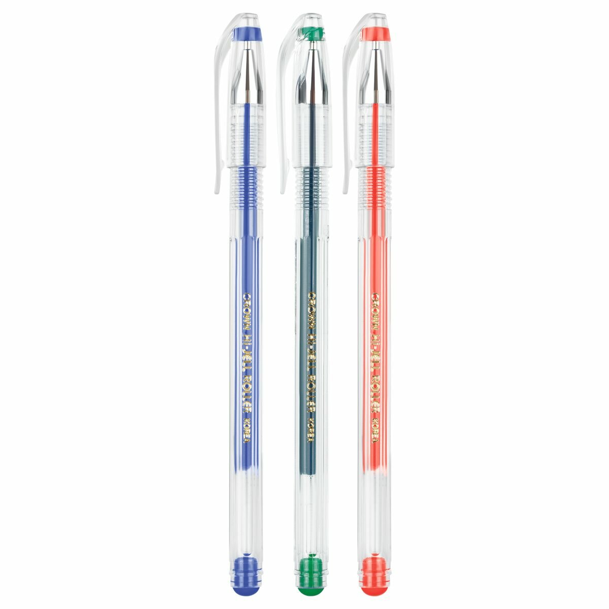 Набор гелевых ручек Crown Hi-Jell (0.35мм, 3 цвета) 3шт. (HJR-500SET/3(EP)), 60 уп.