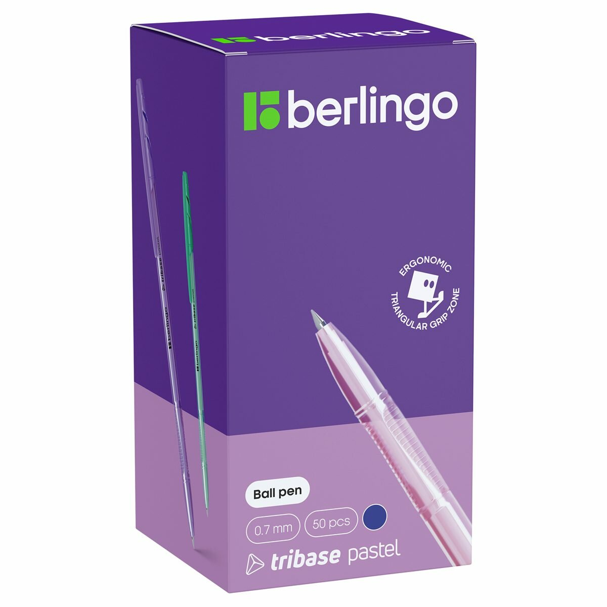 Ручка шариковая Berlingo Tribase Pastel (0.5мм, синяя) (CBp_70942), 2000шт.